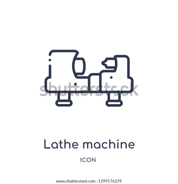 Linear Lathe Machine Icon Industry Outline Stock Vector (Royalty Free ...