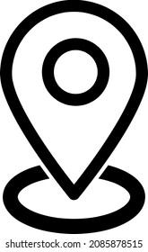 Linear Location Symbol Mark On Map Stock Vector (Royalty Free ...