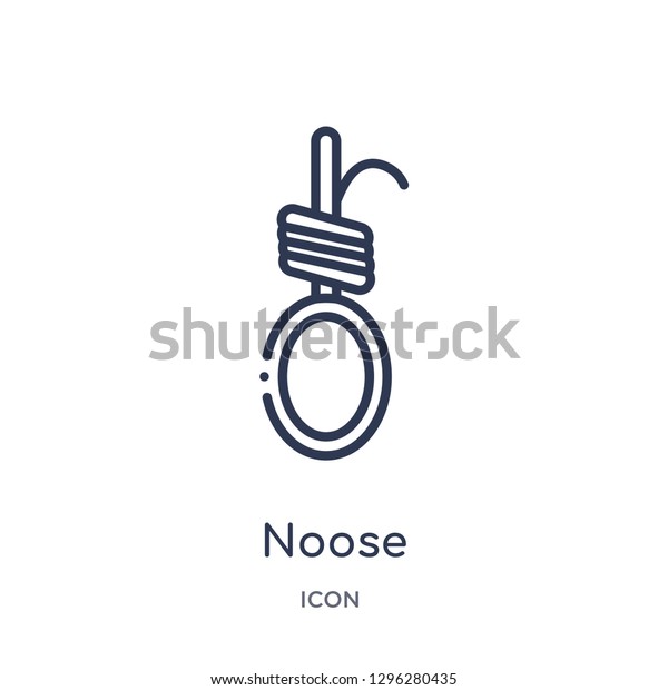 Linear Noose Icon Desert Outline Collection Stock Vector (Royalty Free ...
