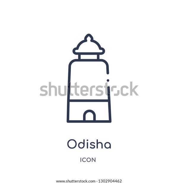 Linear Odisha Icon India Outline Collection Stock Vector (Royalty Free ...