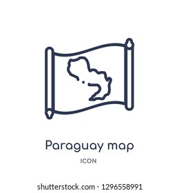 Linear Paraguay Map Icon Countrymaps Outline Stock Vector (Royalty Free ...