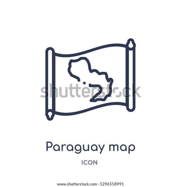 Linear Paraguay Map Icon Countrymaps Outline Stock Vector (Royalty Free ...
