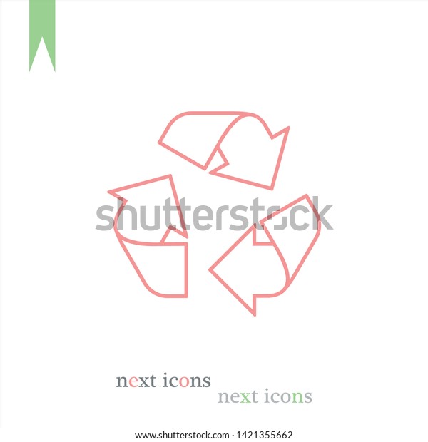 Linear Recycle Icon Trendy Flat Style Stock Vector (Royalty Free ...