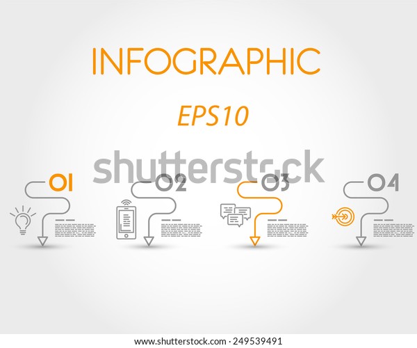 Linear Simple Infographic Curves Infographic Concept Stock Vector ...