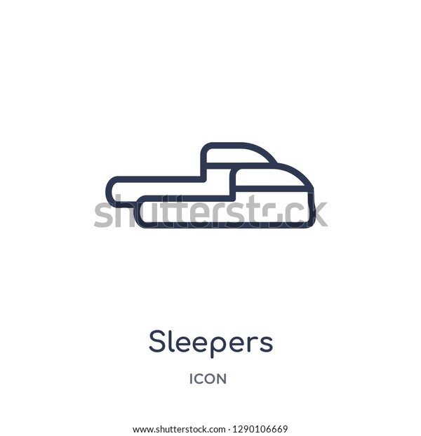 Linear Sleepers Icon Clothes Outline Collection Stock Vector (Royalty ...