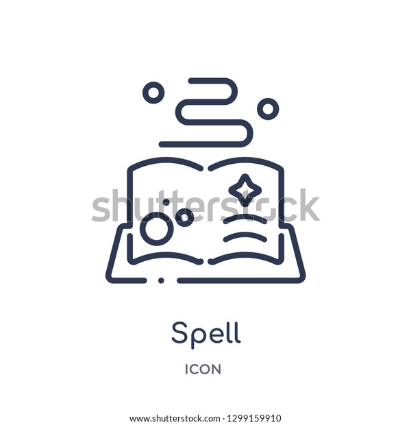 Linear Spell Icon Magic Outline Collection Stock Vector (Royalty Free ...