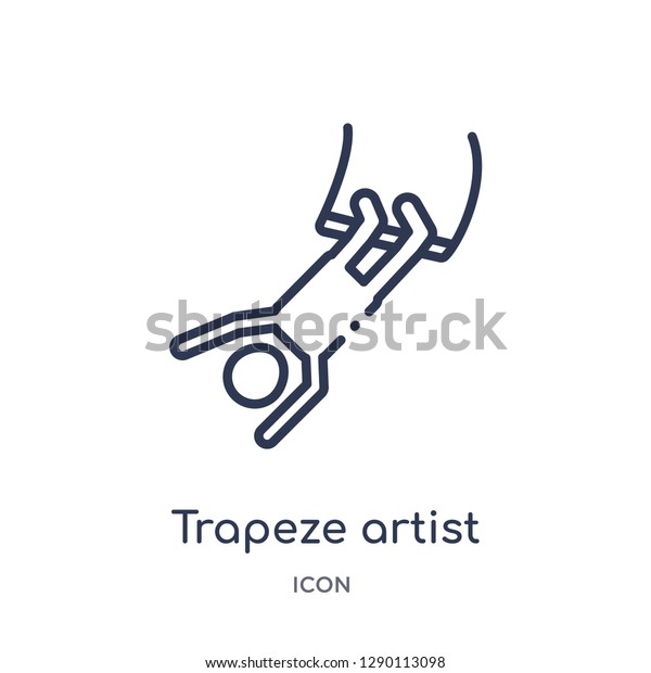 Linear Trapeze Artist Icon Circus Outline Stock Vector (Royalty Free ...
