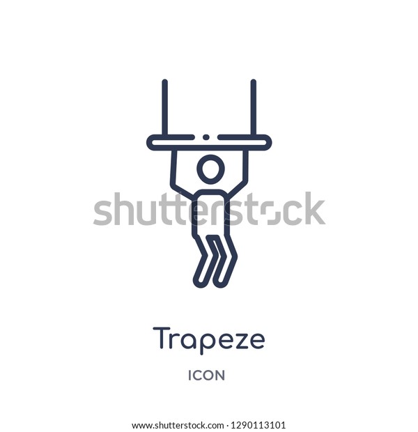 Linear Trapeze Icon Circus Outline Collection Stock Vector (Royalty ...