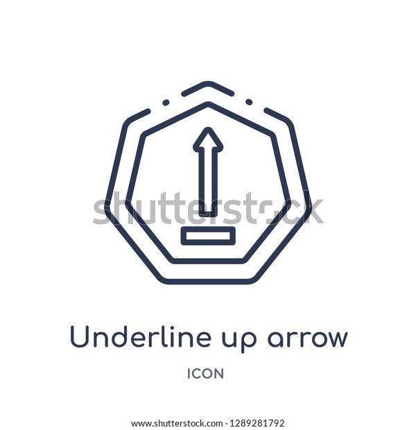 Linear Underline Arrow Icon Arrows Outline Stock Vector (Royalty Free ...