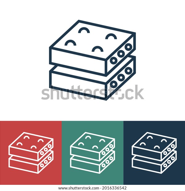 Linear Vector Icon Concrete Slab Stock Vector (Royalty Free) 2016336542 ...