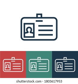 Linear Vector Icon Employee Badge Stock Vector (Royalty Free ...
