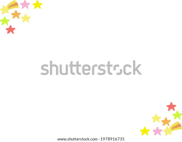 Lined Diagonally Yellow Star Frame Stock Vector (Royalty Free ...