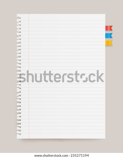Lined Paper Note Stock Vector (Royalty Free) 235271194 | Shutterstock