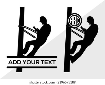 Lineman Svg Printable Vector Illustration Stock Vector (Royalty Free ...