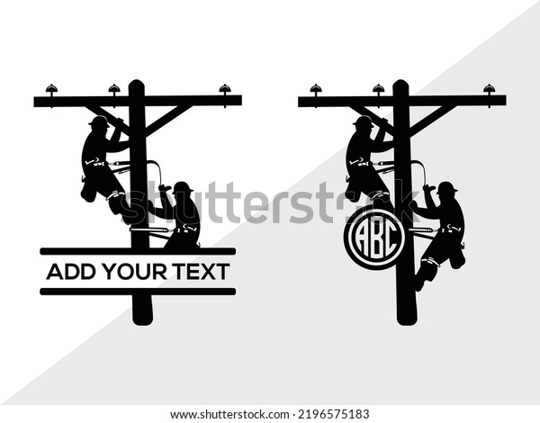 Lineman Svg Printable Vector Illustration: เวกเตอร์สต็อก (ปลอดค่า ...