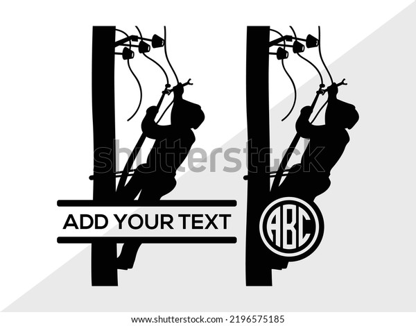 Lineman Svg Printable Vector Illustration Stock Vector (Royalty Free ...