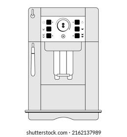 Lines Coffee Machine On White Background Stock Vector (Royalty Free ...