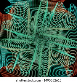 Vektor Stok Lines Form Waves Color Transition Background (Tanpa Royalti ...