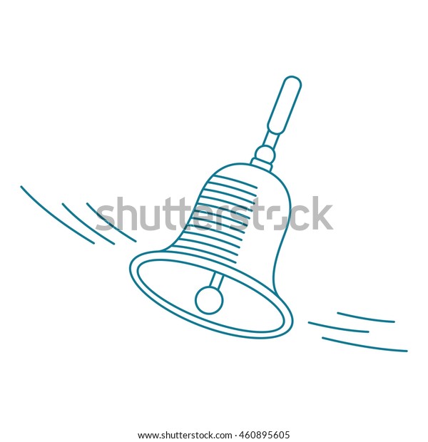 Lines Hand Draw School Bell Cartoon Stock Vector (Royalty Free ...