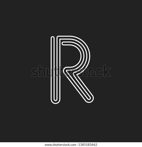 Lines Letter R Thread Maze Style Stock Vector (Royalty Free) 1385583662 ...