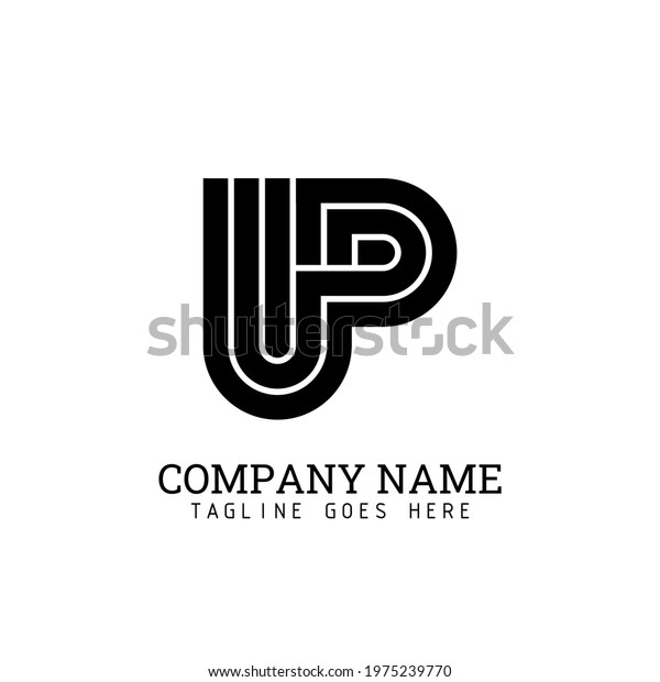 Lines Letter U Letter P Shape Stock Vector (Royalty Free) 1975239770 ...