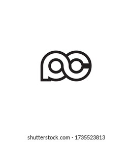Lines Lowercase Letter P C Logo Stock Vector (Royalty Free) 1735523813 ...