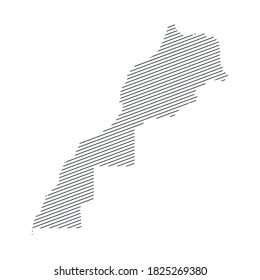 Lines Map Morocco Isolated On White Stock Vector (Royalty Free ...