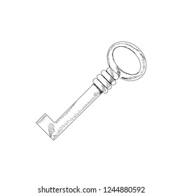 Lines Simple Key Vintage Old Stock Vector (Royalty Free) 1244880592 ...