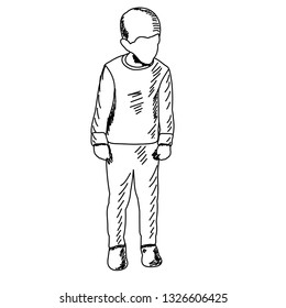 Lines Sketch Boy Stock Vector (Royalty Free) 1326606425 | Shutterstock
