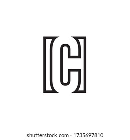 Lines Square Letter C Design Concept Stock Vector (Royalty Free ...