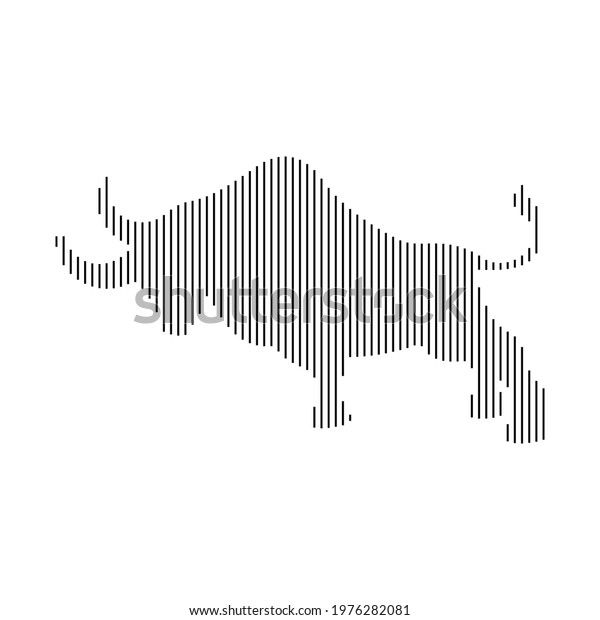 Lines That Forming Bull Shape Stock Vector (Royalty Free) 1976282081 ...