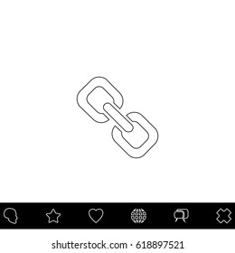 Link Black Outline Vector Icon Editable Stock Vector (Royalty Free ...
