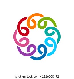 Link Color Shape Logo Design Template Stock Vector (Royalty Free ...