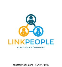 Link Connection People Template Logo Modern Stock Vector (Royalty Free ...