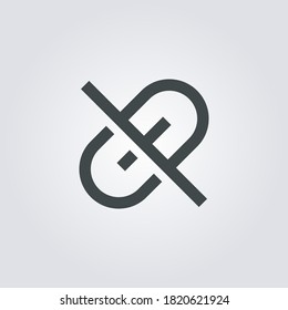 Link Disable Icon Link Disable Symbol Stock Vector (Royalty Free ...