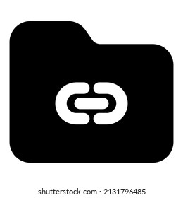 Link Folder Icon Black Color Stock Vector (Royalty Free) 2131796485 ...