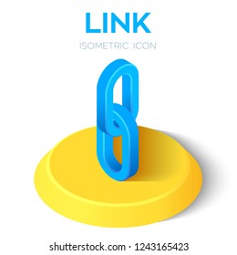 Link Icon 3d Isometric Link Sign Stock Vector (Royalty Free) 1243165423 ...