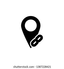 Link Location Icon Simple Glyph Flat Stock Vector (Royalty Free ...
