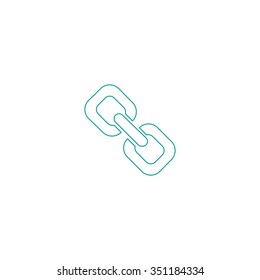 Link Outline Vector Icon On White Stock Vector (Royalty Free) 351184334 ...