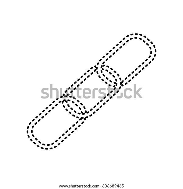 Link Sign Illustration Vector Black Dashed Stock Vector (Royalty Free ...