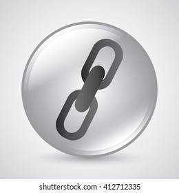 Link Symbol Design Flat Illustration Connection Stock Vector (Royalty ...