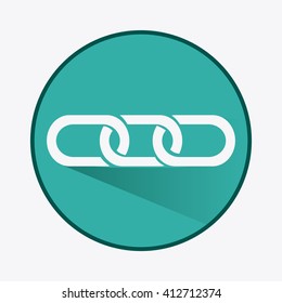 Link Symbol Design Flat Illustration Connection Stock Vector (Royalty ...