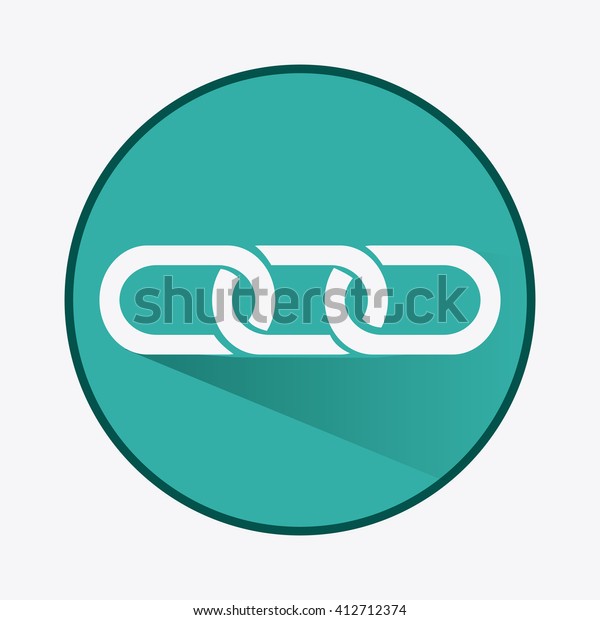 Link Symbol Design Flat Illustration Connection Stock Vector (Royalty ...