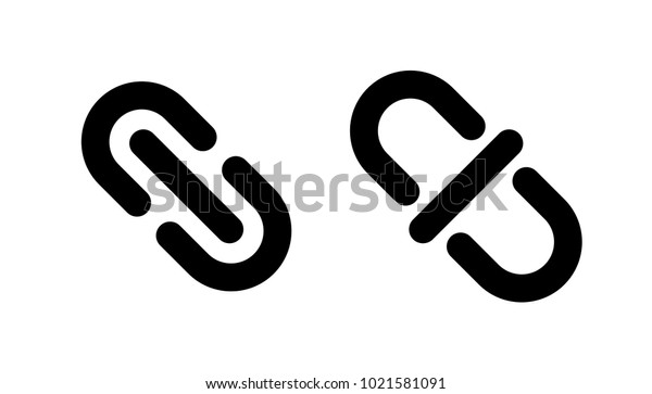 Link Unlink Icons Lock Unlock Chain Stock Vector (Royalty Free ... Link Unlink Icons Lock Unlock Chain Stock Vector (Royalty Free ...