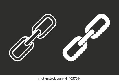 Link Vector Icon White Illustration Isolated Stock Vector (Royalty Free ...