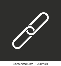 Link Vector Icon White Illustration Isolated Stock Vector (Royalty Free ...