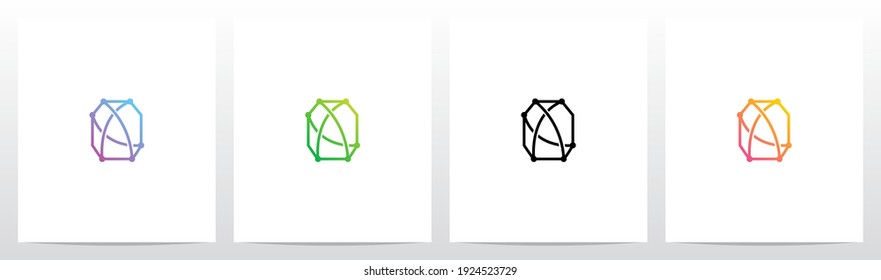 Linked Dot Lines On Letter Logo Stock Vector (Royalty Free) 1924523729 ...