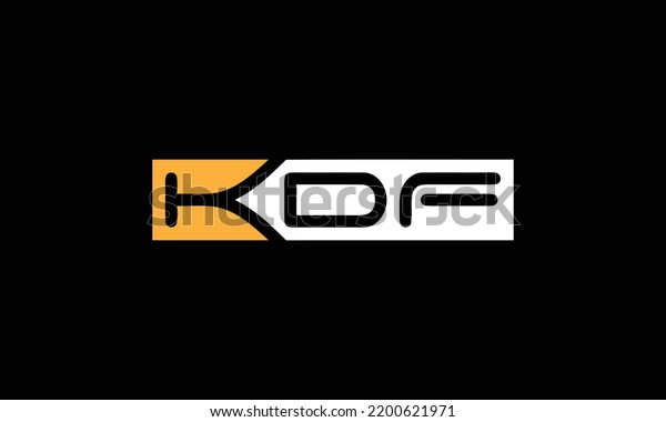 Linked Letter Kdf Logo Design Vector Stock Vector (Royalty Free ...