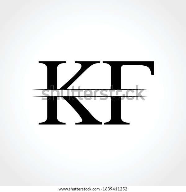 Linked Letter Kf Logo Design Vector Stock Vector (Royalty Free) 1639411252