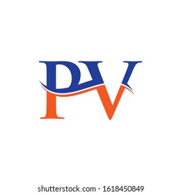 Linked Letter Pv Logo Design Vector: vector de stock (libre de regalías ...